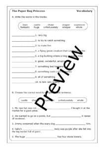 Robert Munsch "The Paper Bag Princess" worksheets | Made By Teachers