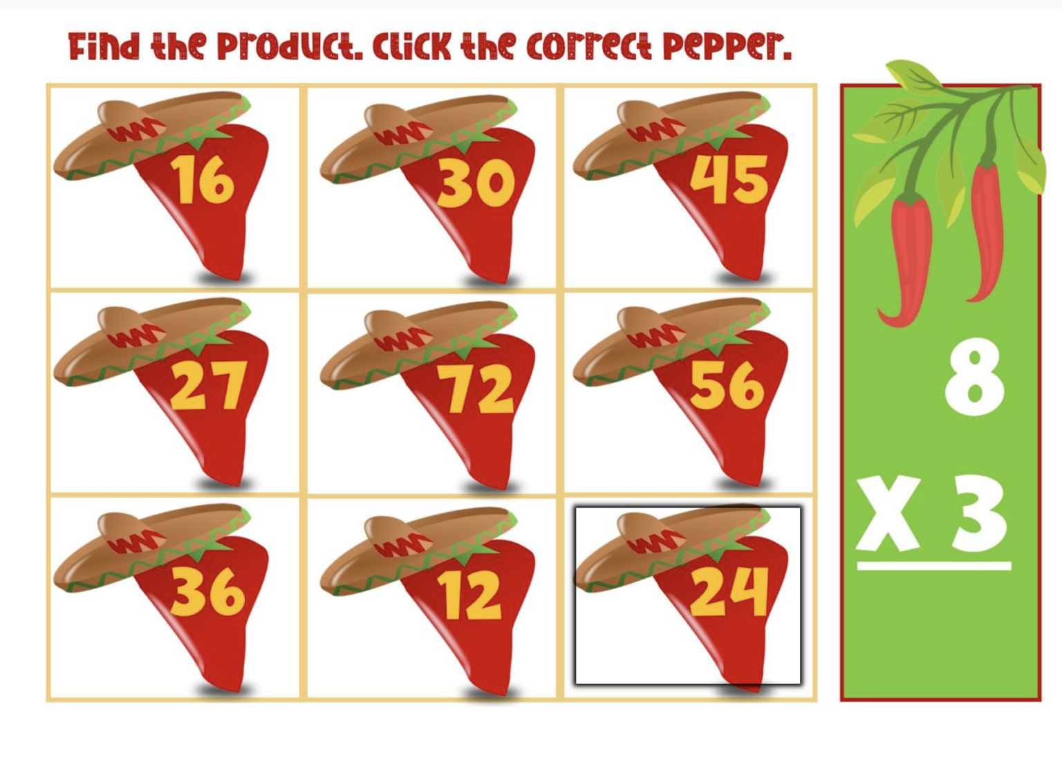 Cinco de Mayo Multiplication and Division Hidden Pictures within 100 ...