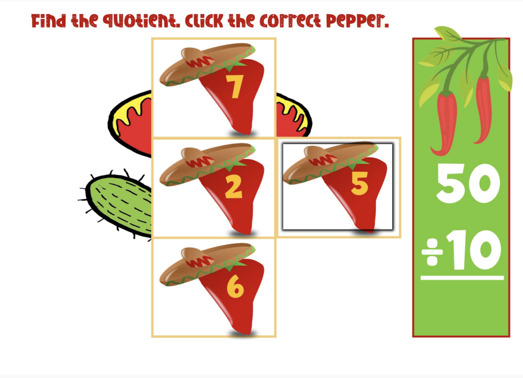 Cinco de Mayo Multiplication and Division Hidden Pictures within 100 ...