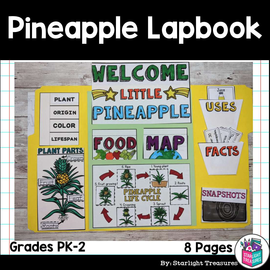 Pineapple Lapbook for Early Learners - Plant Study | Made By Teachers
