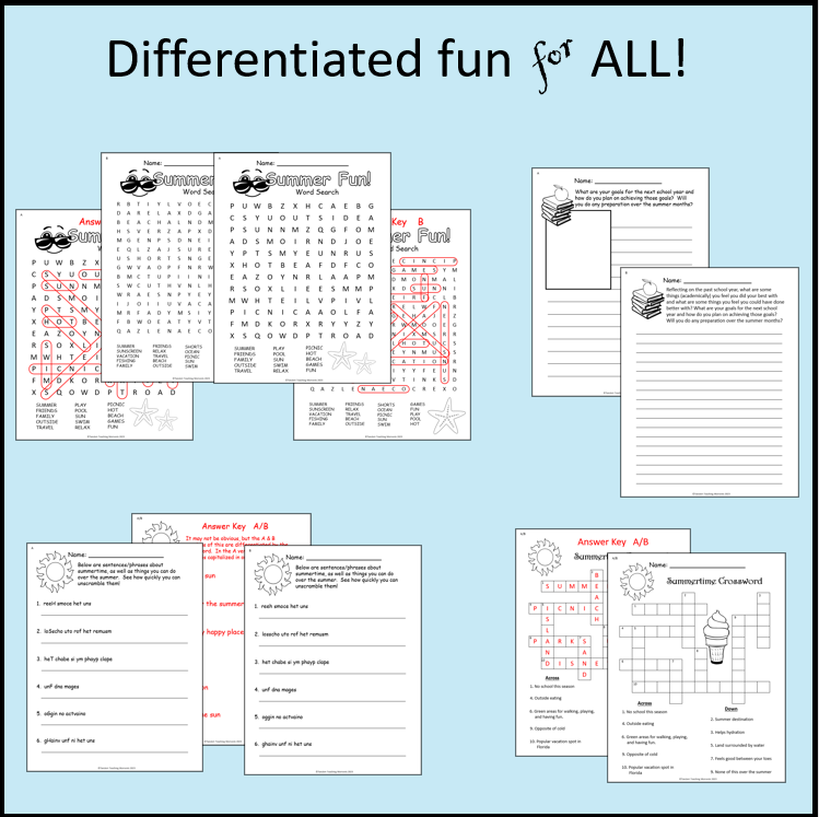 End of Year Activities 3rd-5th | Made By Teachers
