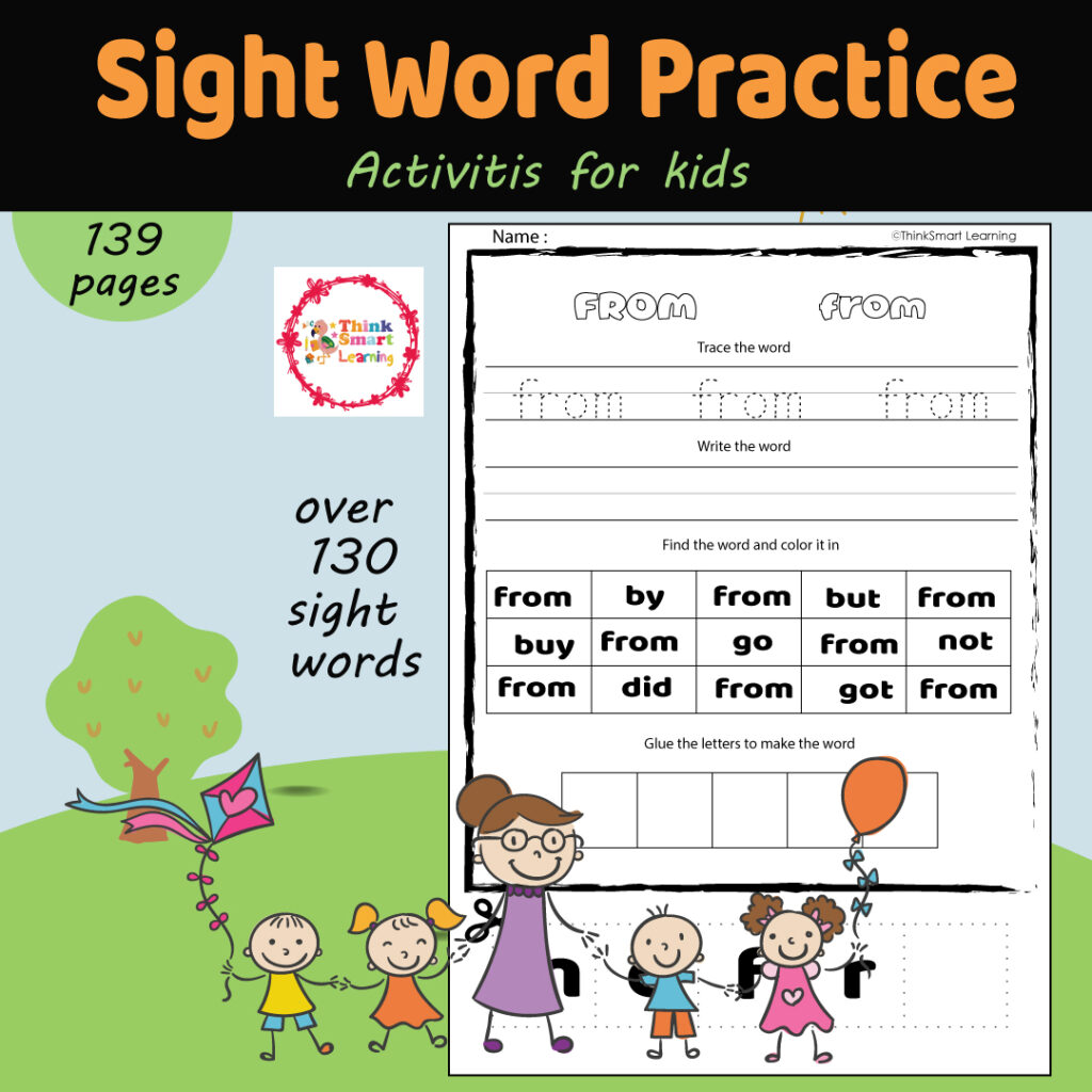 Kindergarten Sight Word Practice Activities - High Frequency Words ...