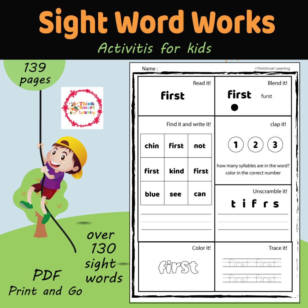 Printable Kindergarten Sight Words Worksheets Activities |High ...