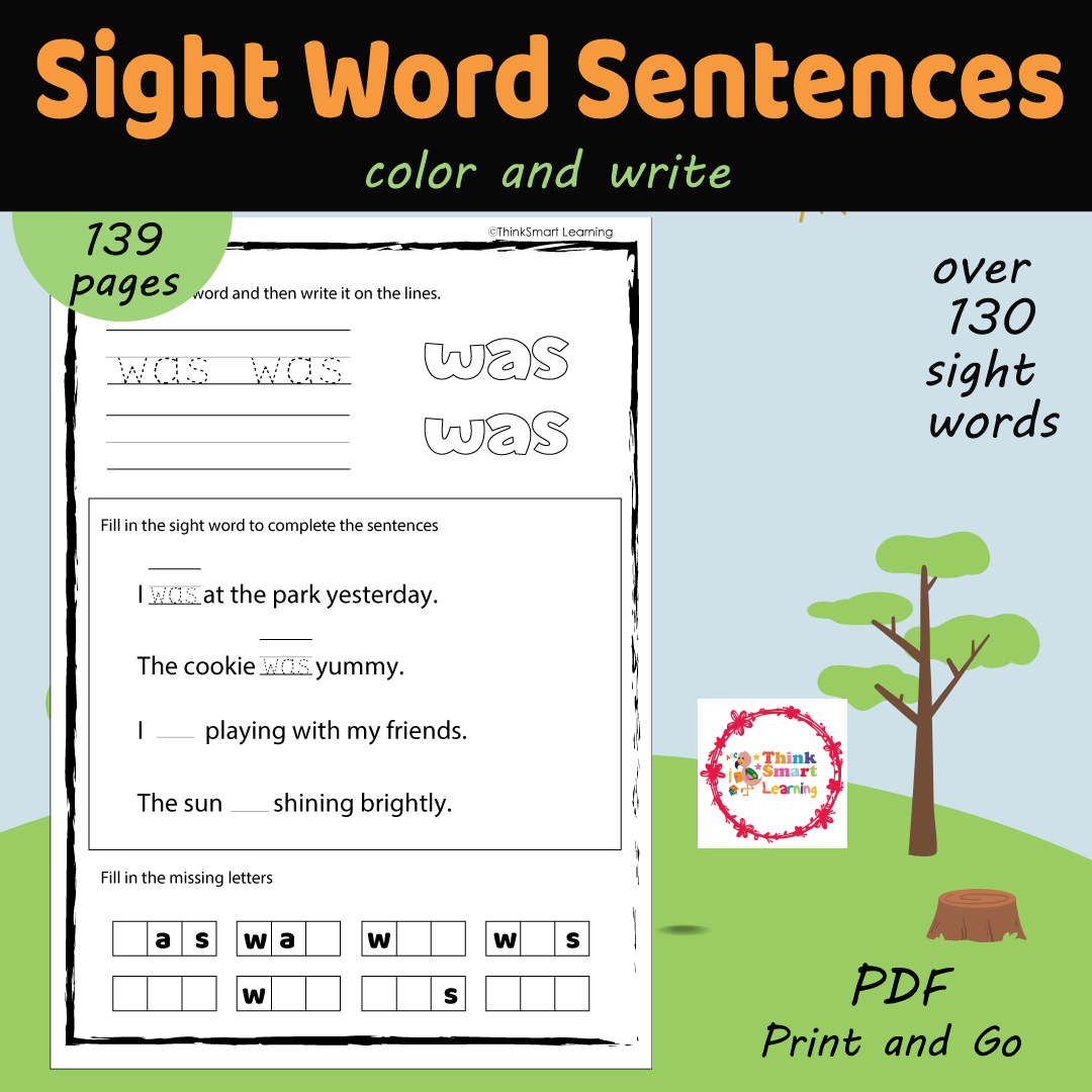 Printable Kindergarten Sight Words Worksheets Games Made By Teachers