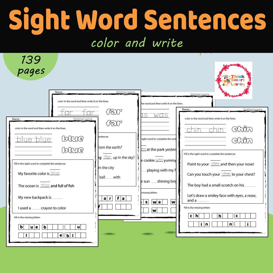 Printable Kindergarten Sight Words Worksheets games | Made By Teachers