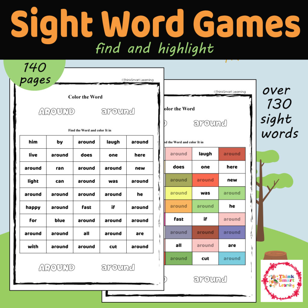 Printable Kindergarten Sight Words Worksheets find & highlight | Made ...