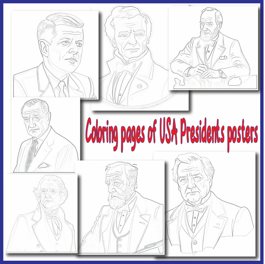 Printable United States Presidents Stickers | Coloring Pages US ...