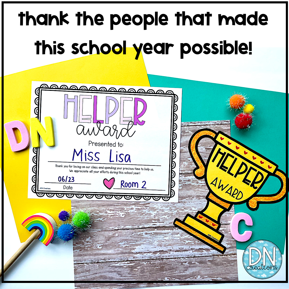 Volunteer Gifts for End of the Year l Parent Volunteer Thank You Gift ...