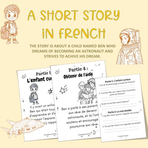 Short story in French(Histoire courte en français) | Made By Teachers