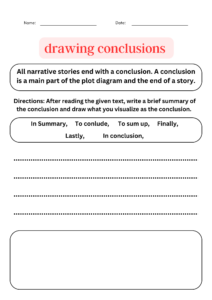 drawing conclusions examples with answers - Writing Conclusion ...