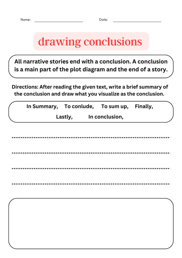 drawing conclusions examples with answers - Writing Conclusion ...