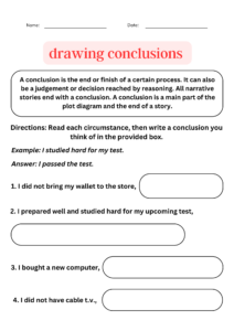 drawing conclusions examples with answers - Writing Conclusion ...