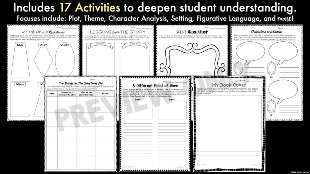 The Christmas Pig Novel Study Unit | Made By Teachers