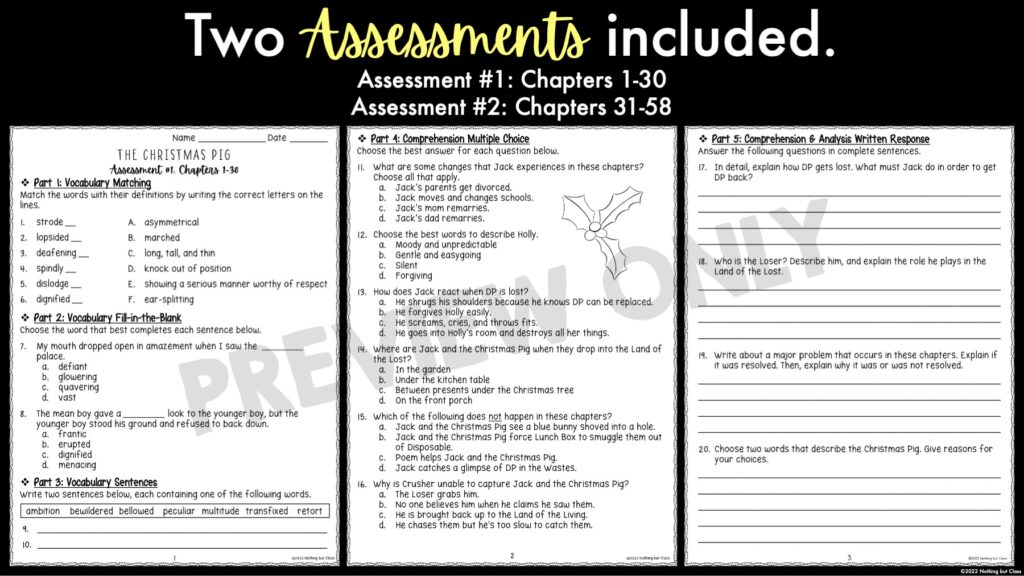 The Christmas Pig Novel Study Unit | Made By Teachers