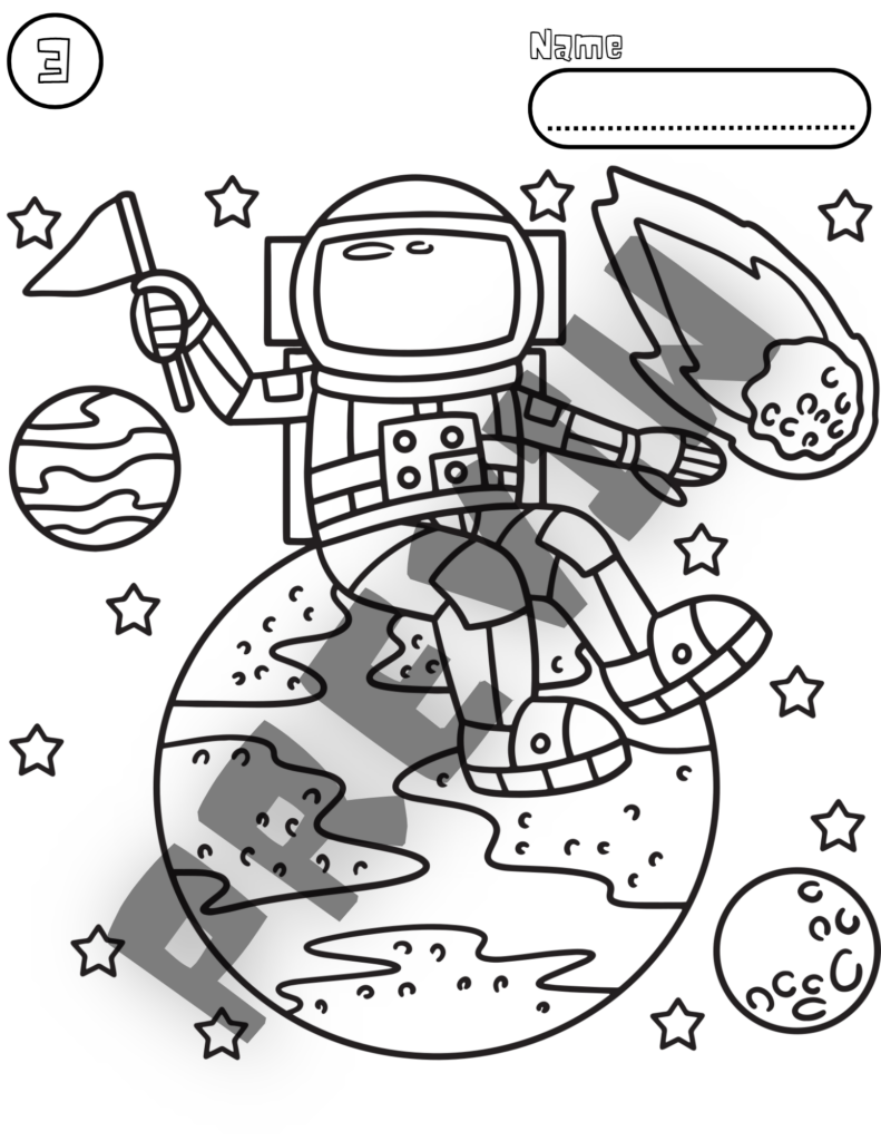 Space Kids Coloring Pages, Astronaut UFO Planets Coloring Pages V.1 ...