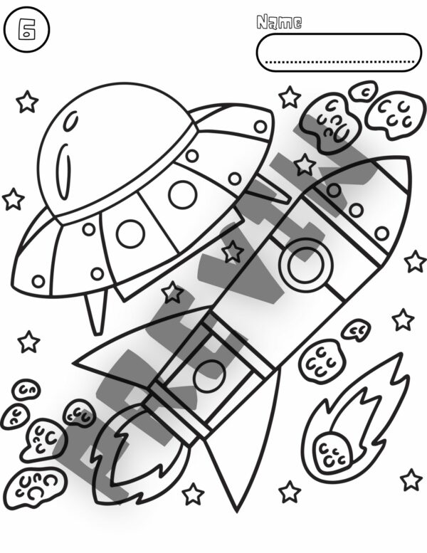 Space Kids Coloring Pages, Astronaut UFO Planets Coloring Pages V.2 ...