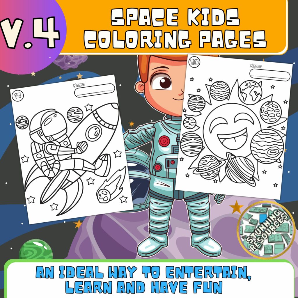 Space Kids Coloring Pages, Astronaut UFO Planets Coloring Pages V.4 # ...
