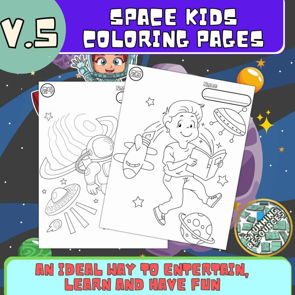 Space Kids Coloring Pages, Astronaut UFO Planets Coloring Pages V.5 # ...