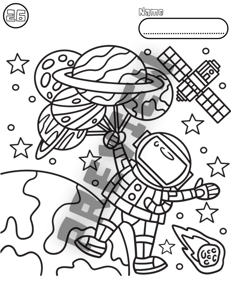 Space Kids Coloring Pages, Astronaut UFO Planets Coloring Pages V.5 # ...