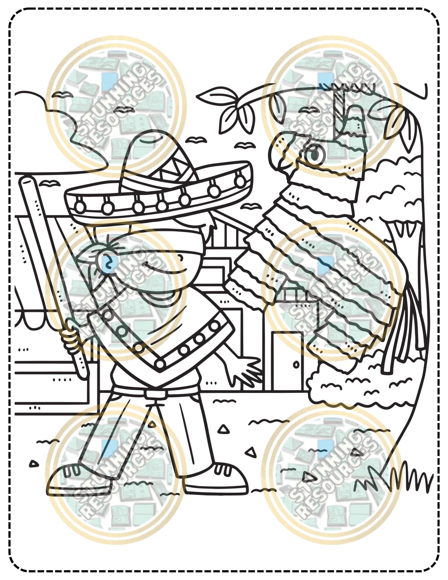 Cinco De Mayo Coloring Pages V.2 #APRILUE2 | Made By Teachers