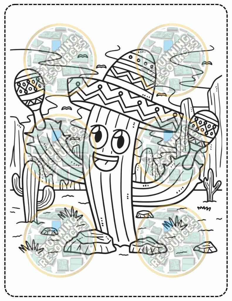 Cinco De Mayo Coloring Pages V.3 #APRILUE2 | Made By Teachers