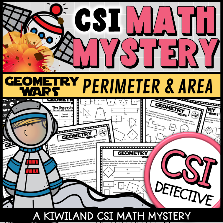 Math Mystery Detectective Geometry Wars Perimeter and Area CSI | Made ...
