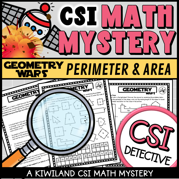 Math Mystery Detectective Geometry Wars Perimeter and Area CSI | Made ...