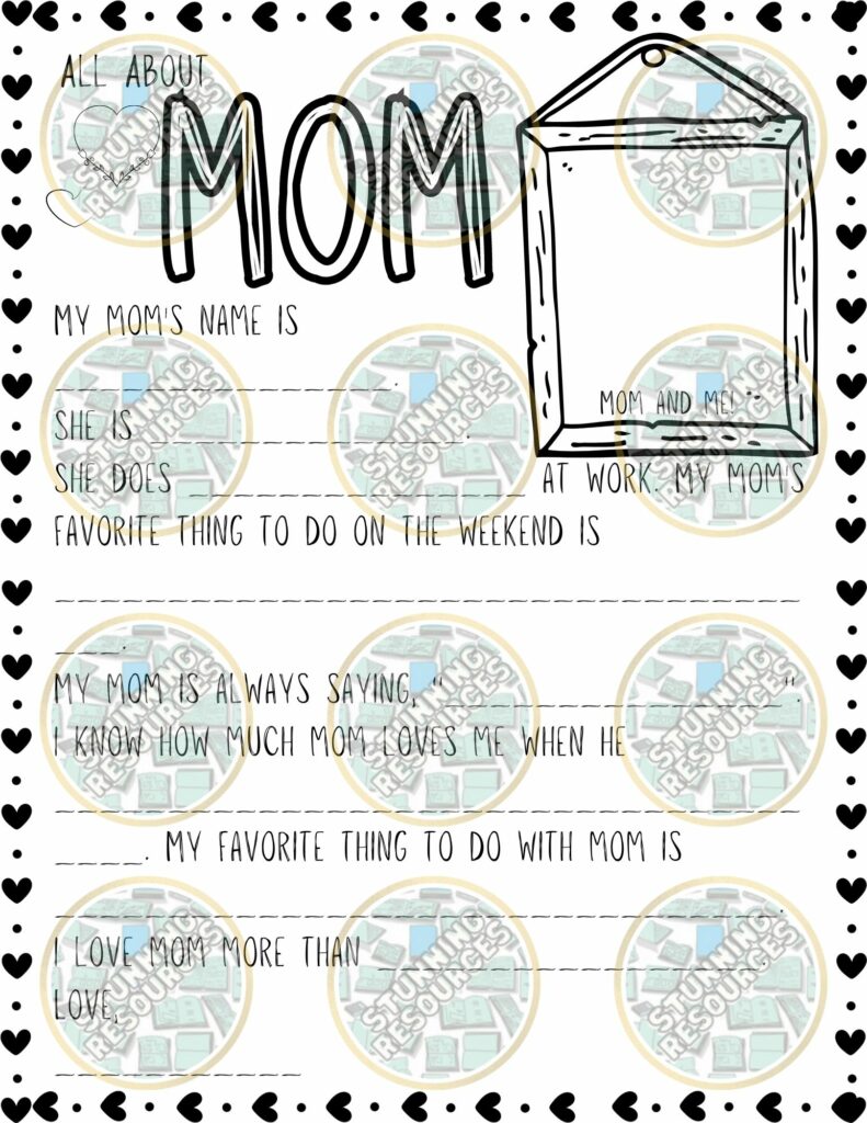 #UEFINAL5 Mother's Day Activities Pages Worksheet for Kids and Students ...