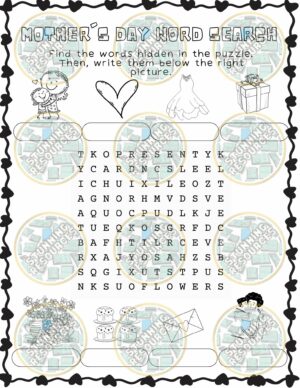 #UEFINAL5 Mother's Day Activities Pages Worksheet for Kids and Students ...