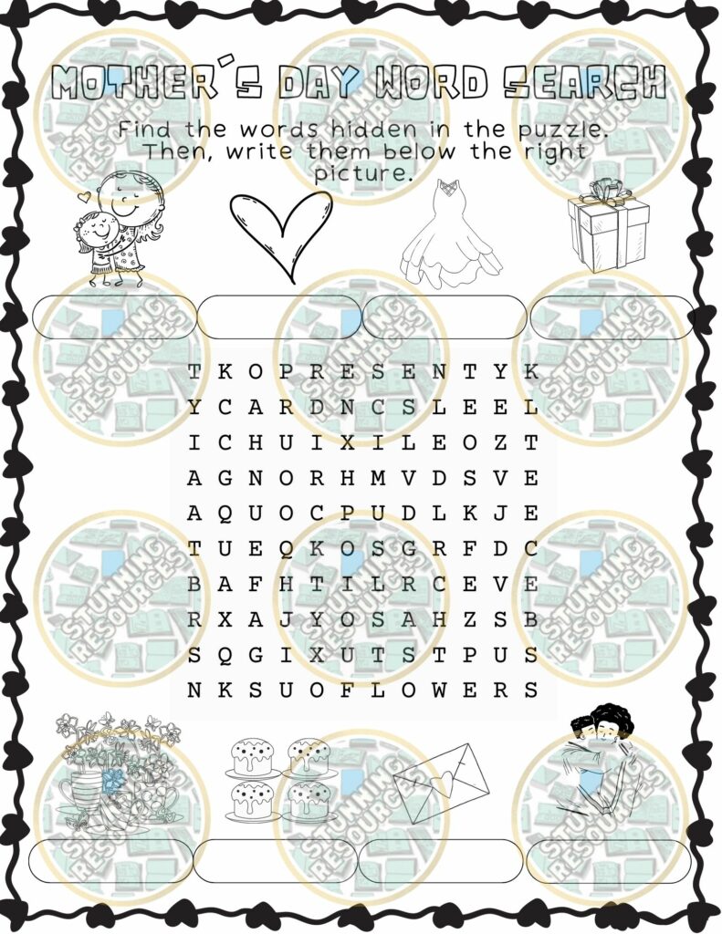 #UEFINAL5 Mother's Day Activities Pages Worksheet for Kids and Students ...