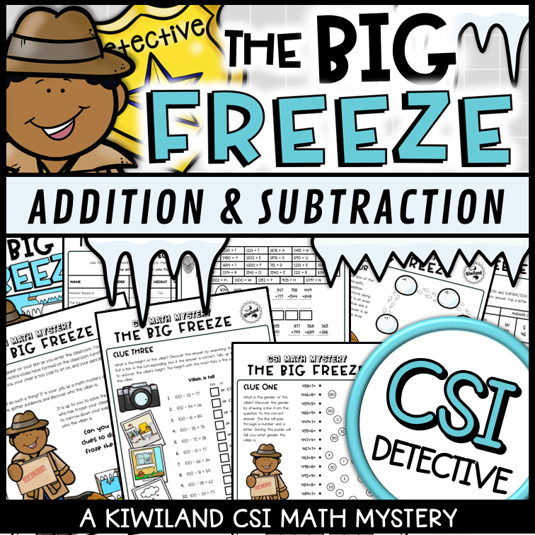 Winter Addition and Subtraction with CSI Math Mystery Detective | Made ...