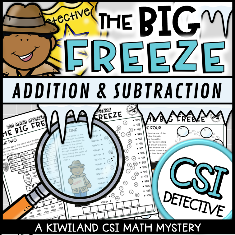 Winter Addition and Subtraction with CSI Math Mystery Detective | Made ...
