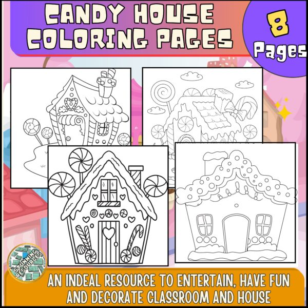 #UEFINAL5 Candy House Coloring Pages | Made By Teachers
