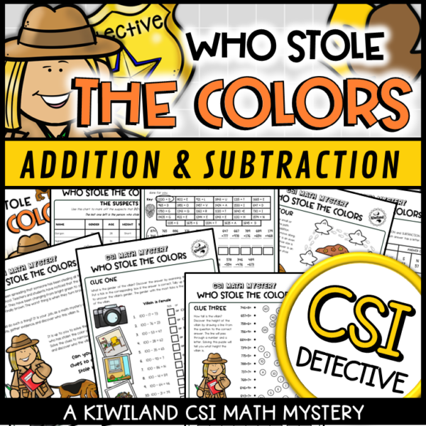Fall Addition and Subtraction with CSI Math Mystery Detective | Autumn ...