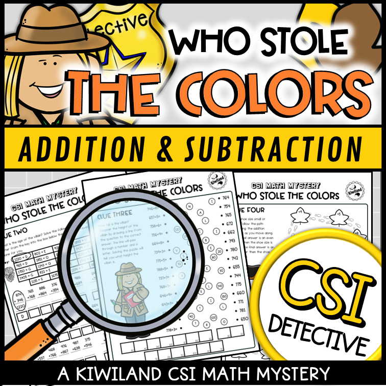 Fall Addition and Subtraction with CSI Math Mystery Detective | Autumn ...