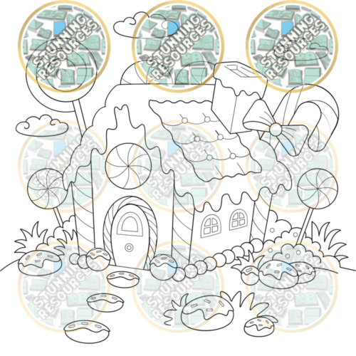 #UEFINAL5 Candy House Coloring Pages | Made By Teachers