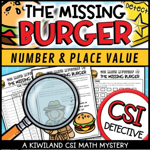 CSI Math Mystery Detective with The Missing Burger Number and Place ...