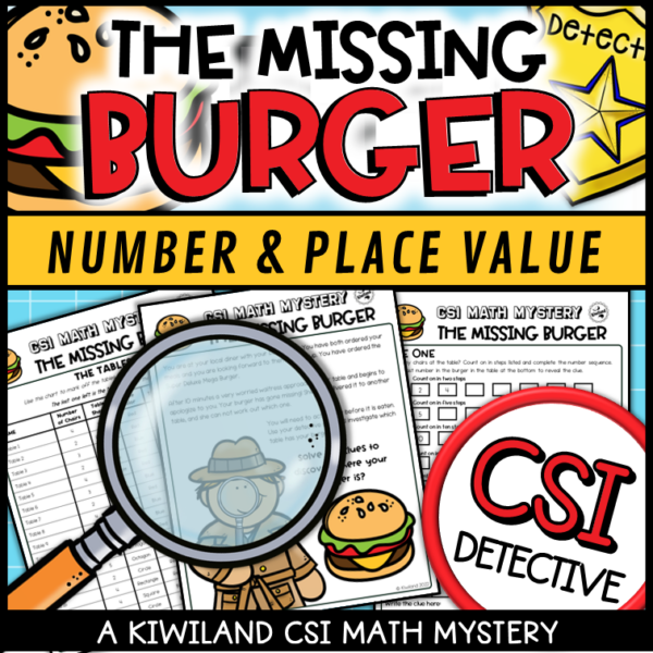 CSI Math Mystery Detective with The Missing Burger Number and Place ...