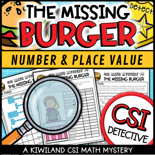 CSI Math Mystery Detective with The Missing Burger Number and Place ...