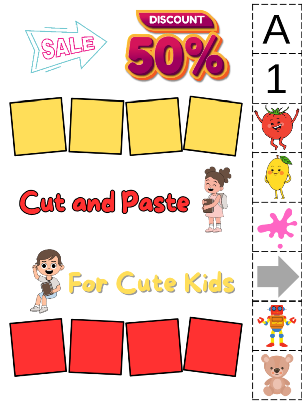 ♥♥Cut And Paste For Cute Kids♥♥ | Made By Teachers