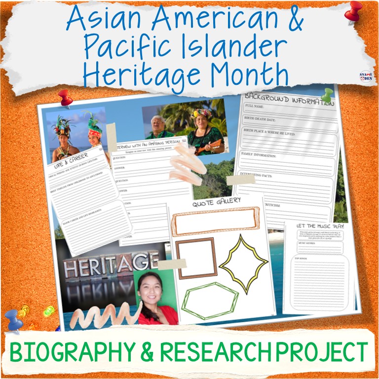 Asian American and Pacific Islander Heritage Month Project - Print and ...