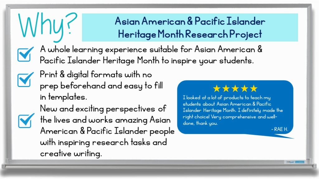 Asian American and Pacific Islander Heritage Month Project - Print and ...