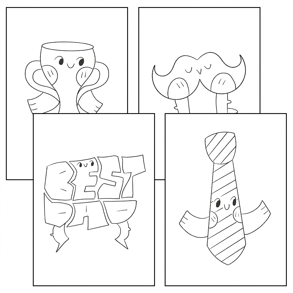 Father's Day Coloring Pages for Kids, Father's Day Worksheet Activities ...