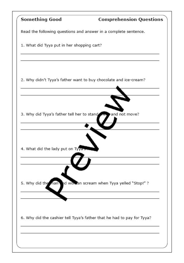 Robert Munsch "Something Good" worksheets | Made By Teachers