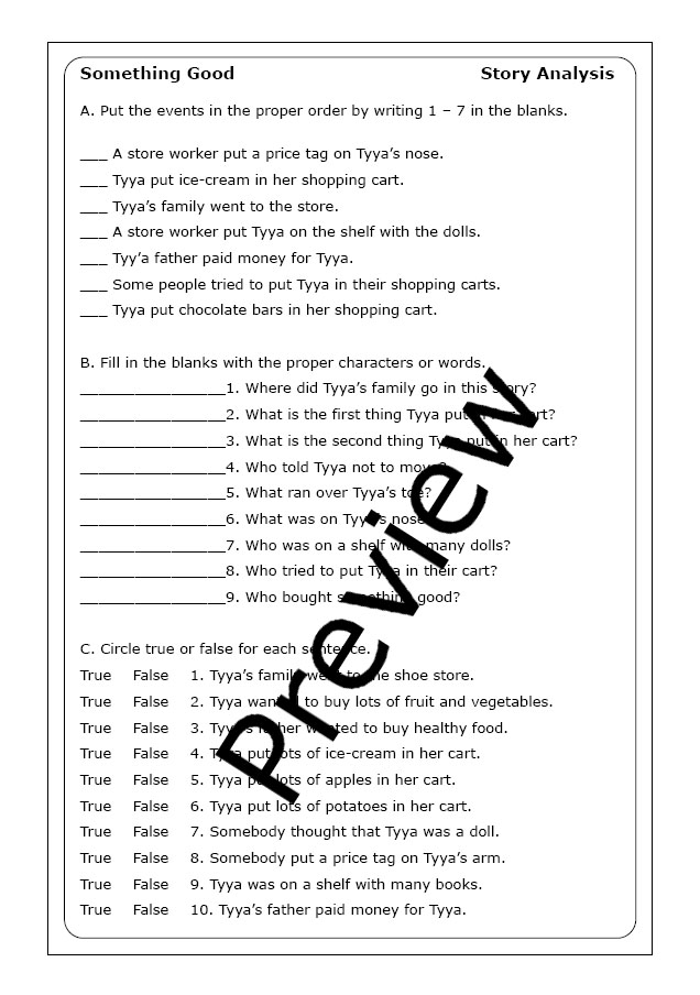Robert Munsch "Something Good" worksheets | Made By Teachers