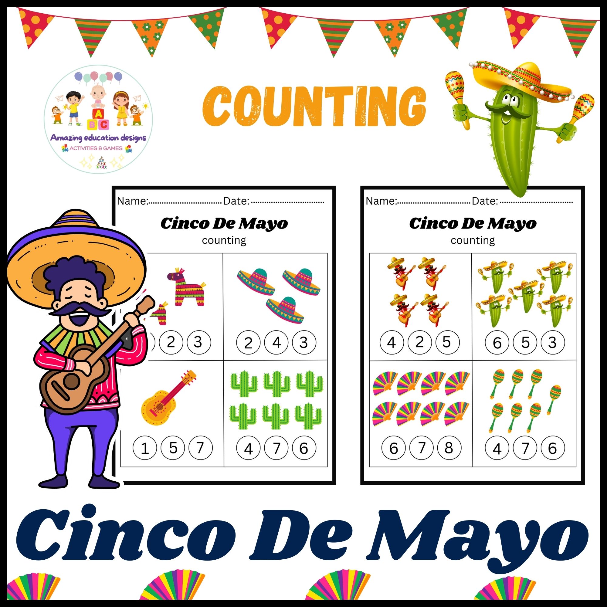 Cinco De Mayo counting | Made By Teachers