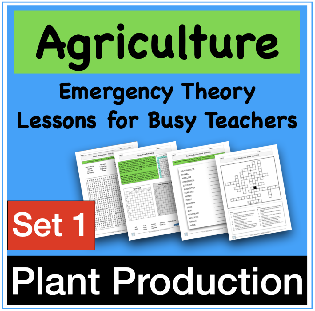 Agriculture Lessons for Busy teachers - Plant Production Set 1 | Made ...