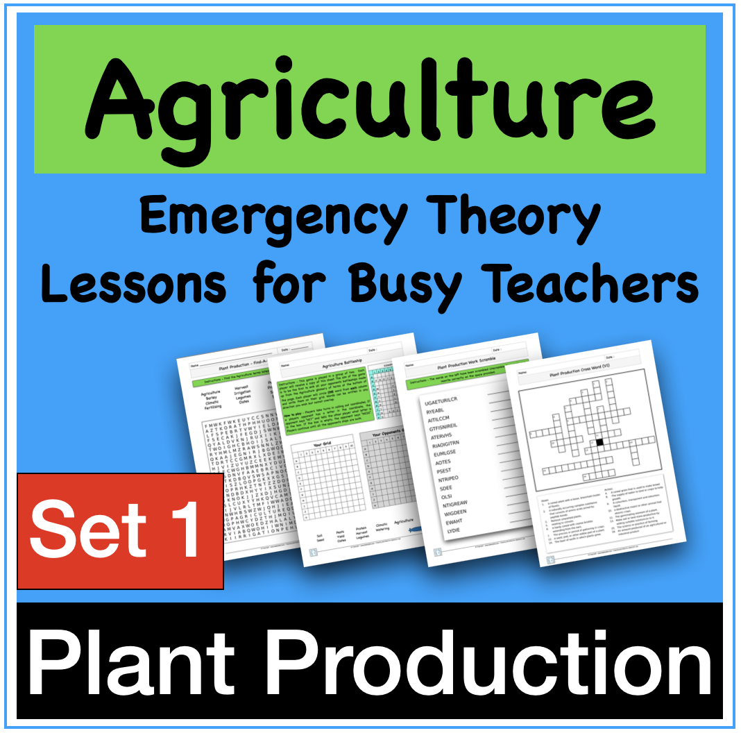 Agriculture Lessons for Busy teachers - Plant Production Set 1 | Made ...