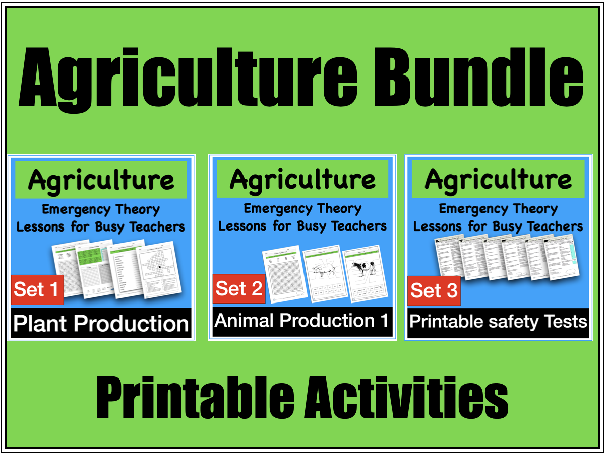 Agriculture Lessons - Set 3 "Printable Safety Tests" | Made By Teachers