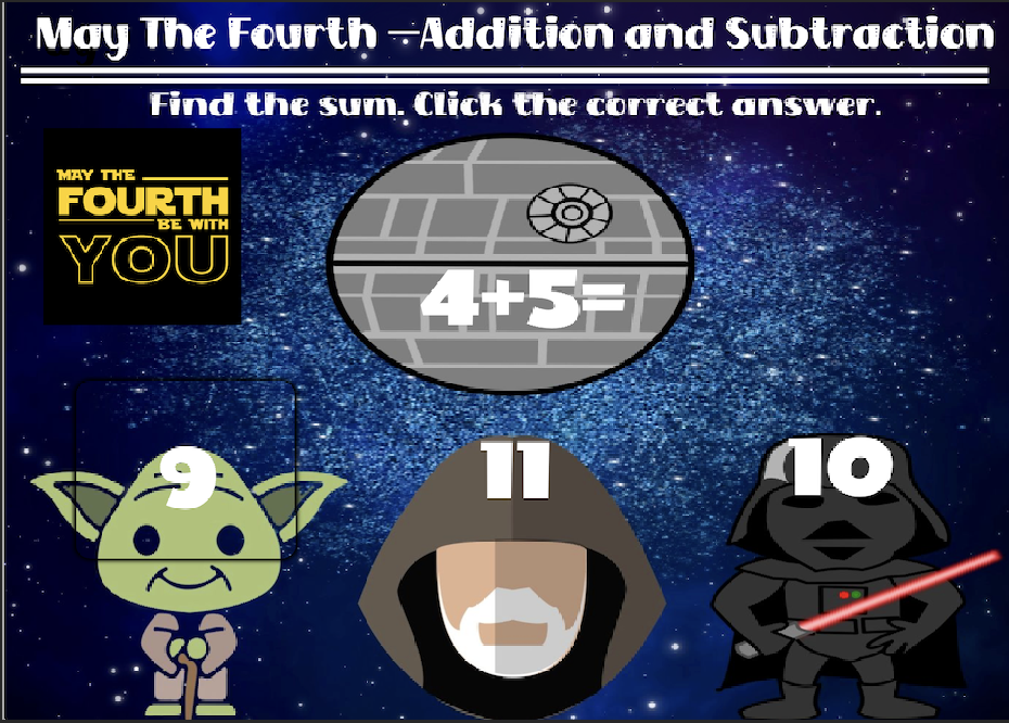 May The Fourth Be With You-Outer Space Addition and Subtraction Within ...